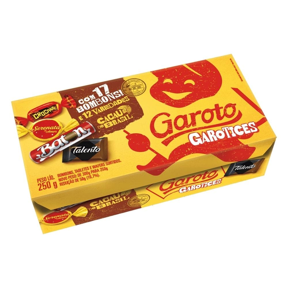 Caixa de Bombons Sortidos Garoto 250g | J.A. Doces - Distribuidora de ...