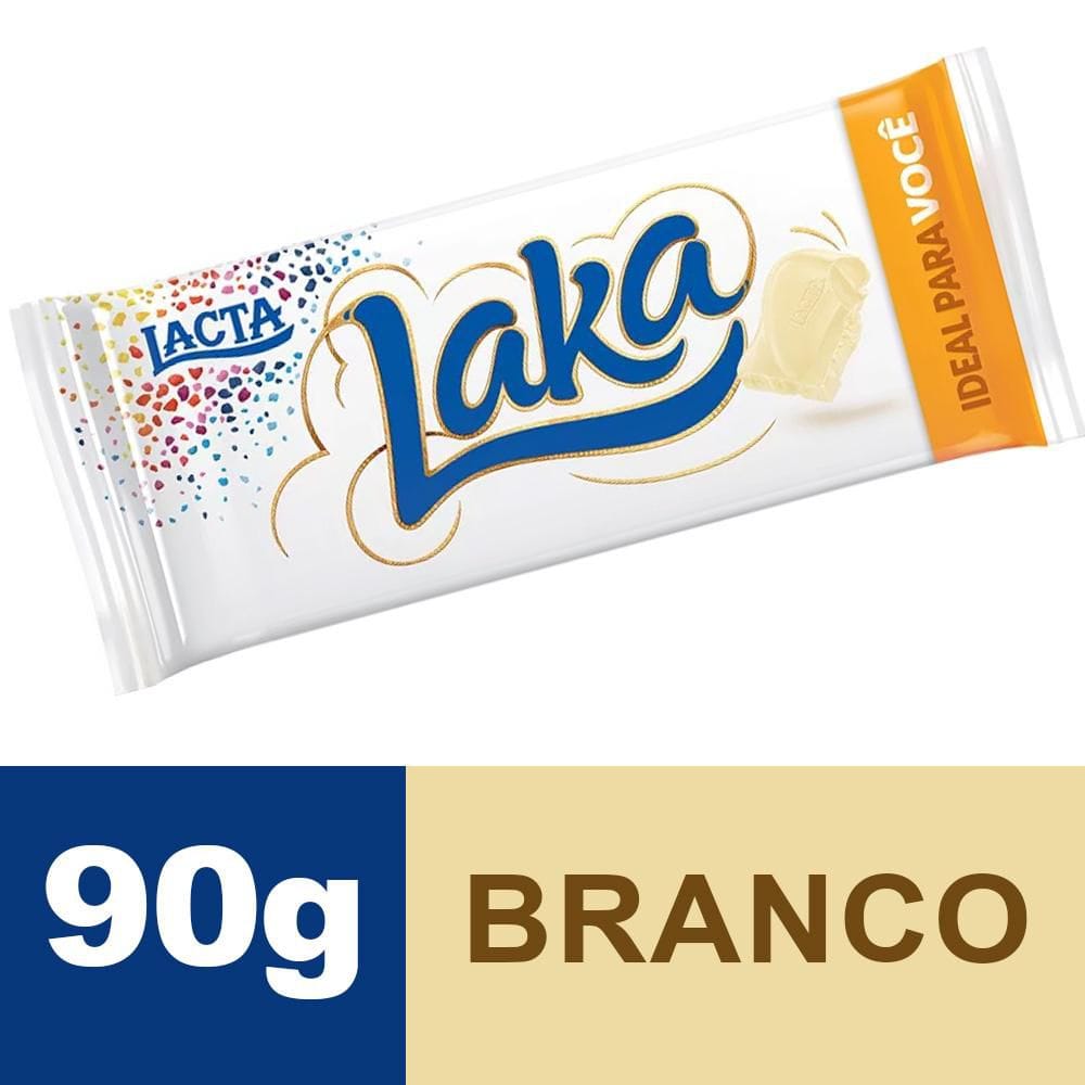 Chocolate Branco Laka Lacta 80g - J.A. Doces