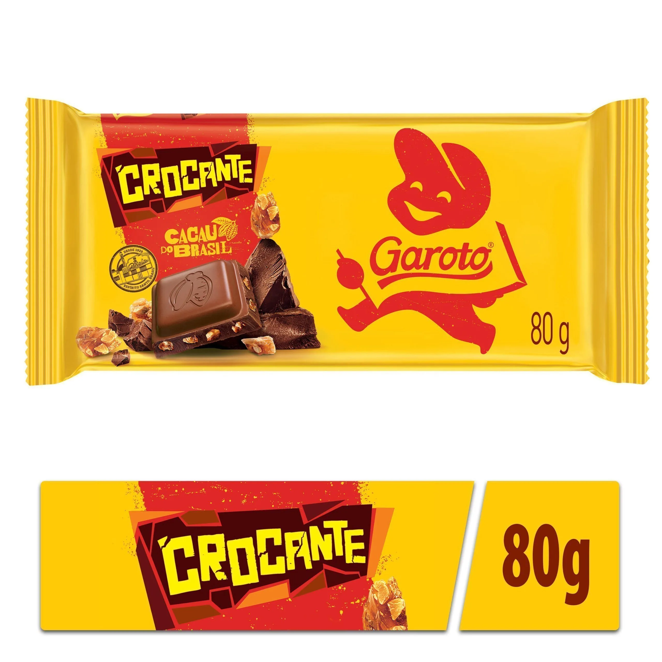 Chocolate ao Leite Crocante Garoto 80g | J.A. Doces - Distribuidora de ...
